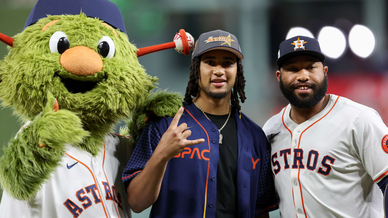 C.J. Stroud throws out first pitch | 04/15/2024 | Houston Astros