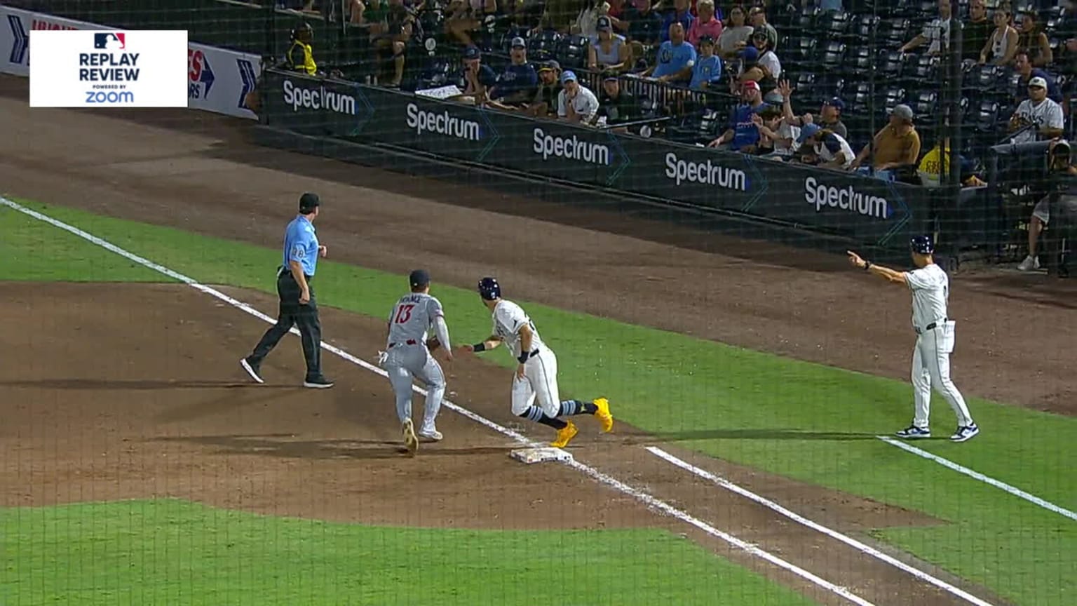 Kameron Misner is safe at second after review | 05/26/2025 | Tampa Bay Rays