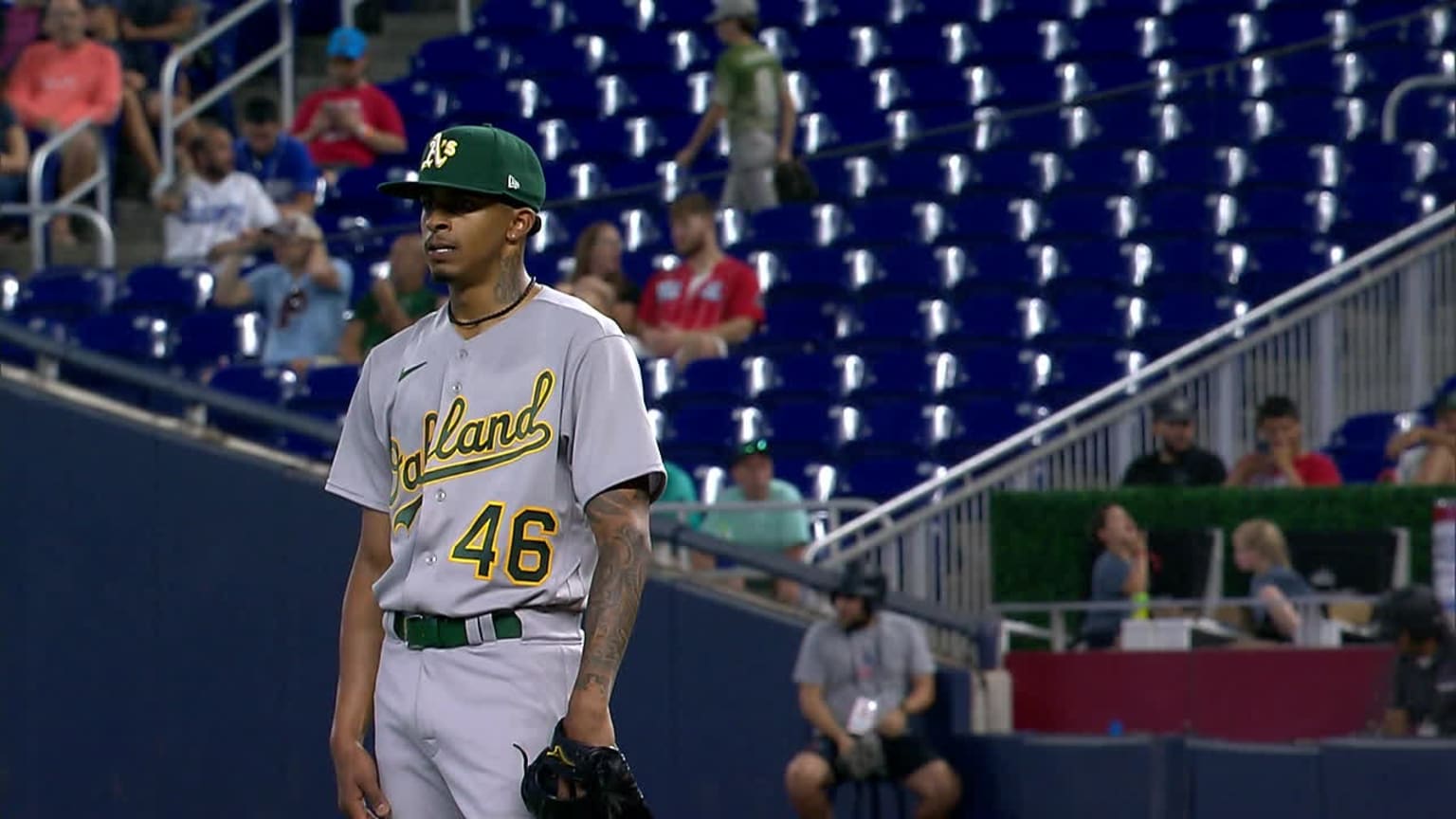 Luis Medina strikes out two batters against Miami | 06/03/2023 | Athletics