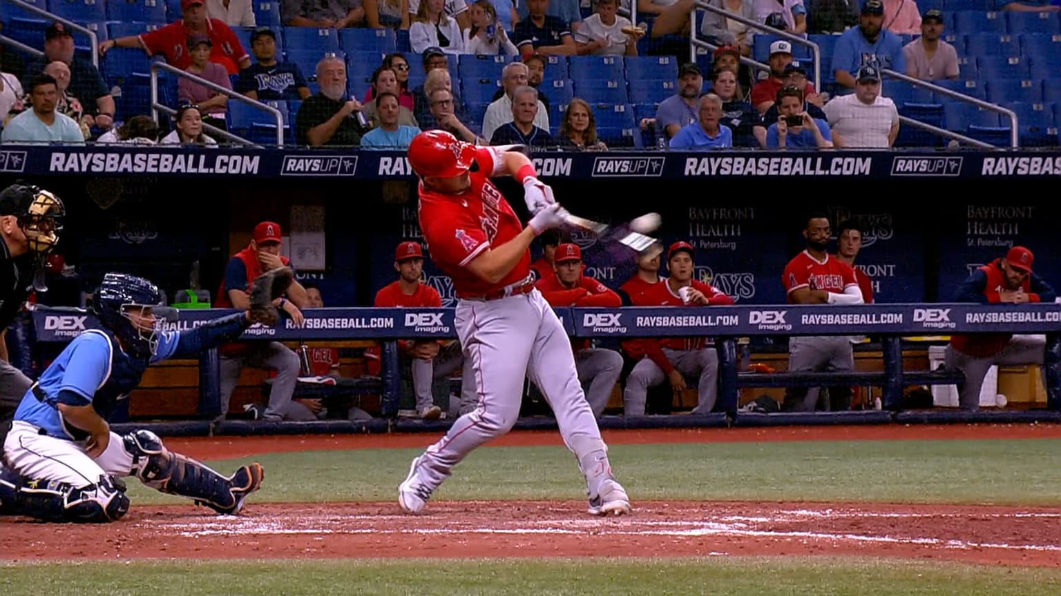 Mike Trout belts a single to tie the game at 1 | 08/22/2022 | Los ...