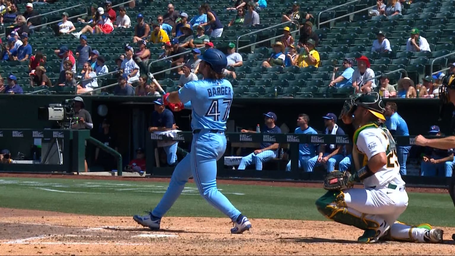 Data Viz: Addison Barger's home run | 07/13/2025 | Toronto Blue Jays