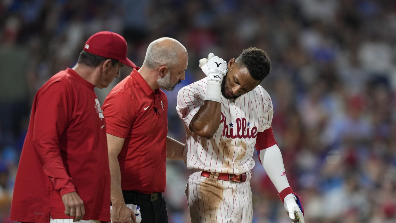 Johan Rojas exits after hit-by-pitch | 07/09/2024 | Philadelphia Phillies