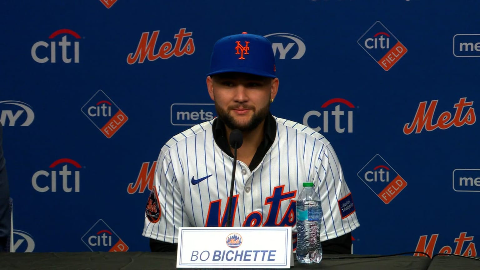 Bo Bichette speaks to the media. | 01/21/2026 | New York Mets