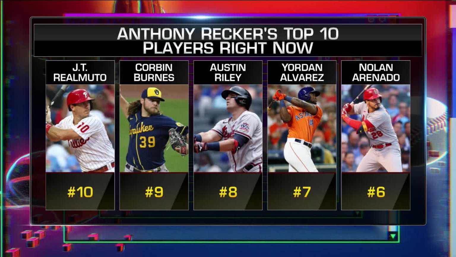 Anthony Recker's list of top ten players right now | 02/23/2023 ...