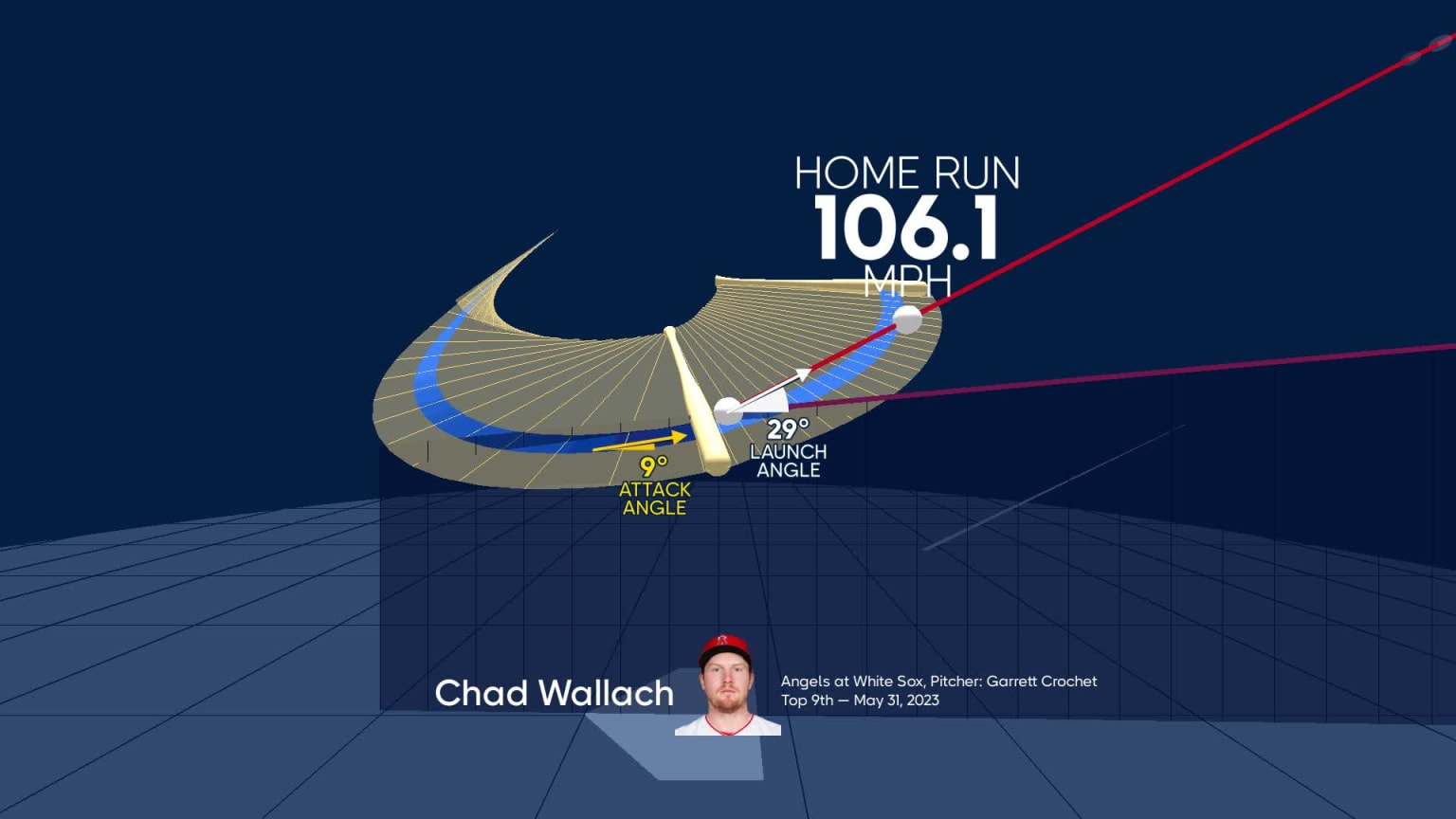 An animated look at Chad Wallach's home run | 05/31/2023 | Los Angeles ...