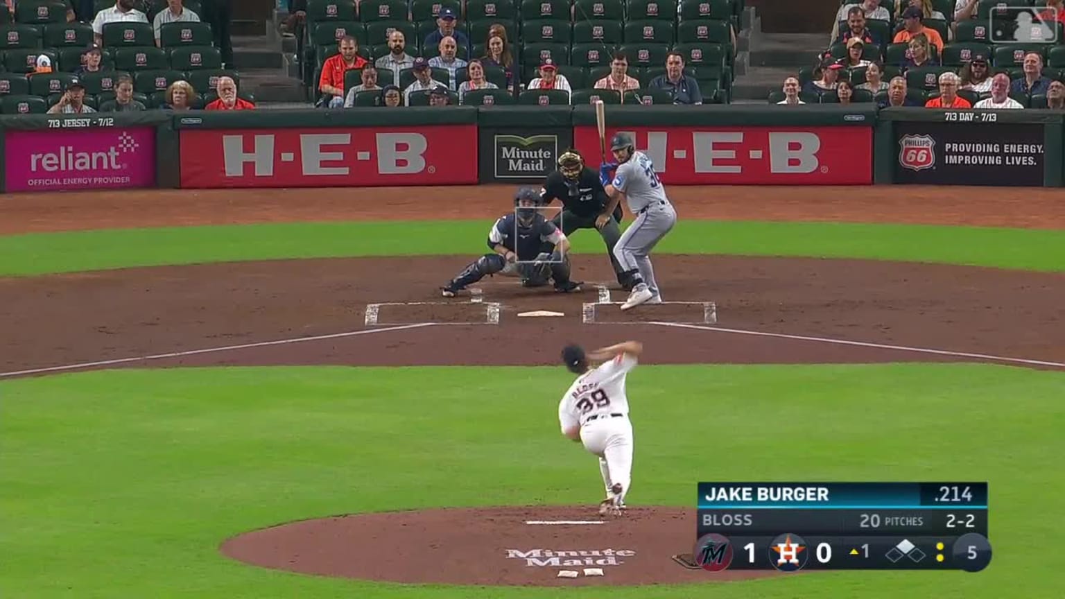 Jake Bloss collects his first strikeout | 07/11/2024 | Houston Astros