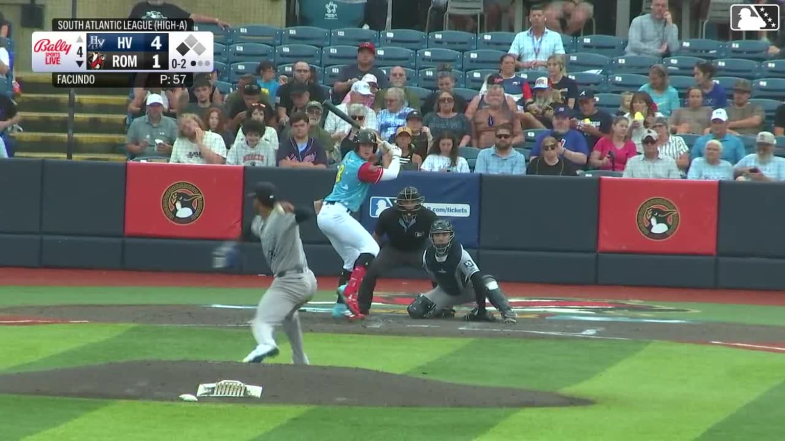 Dixon Williams doubles (11) on a line drive to right fielder Luis ...