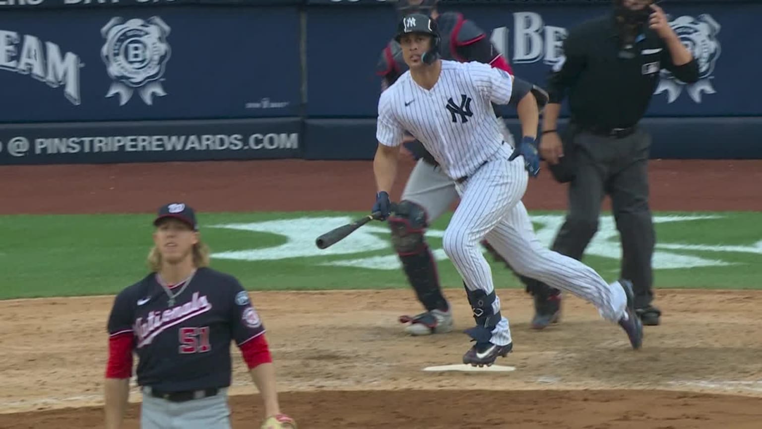 Stanton reels off four hits, including a HR, vs. Nats | 08/24/2023 ...