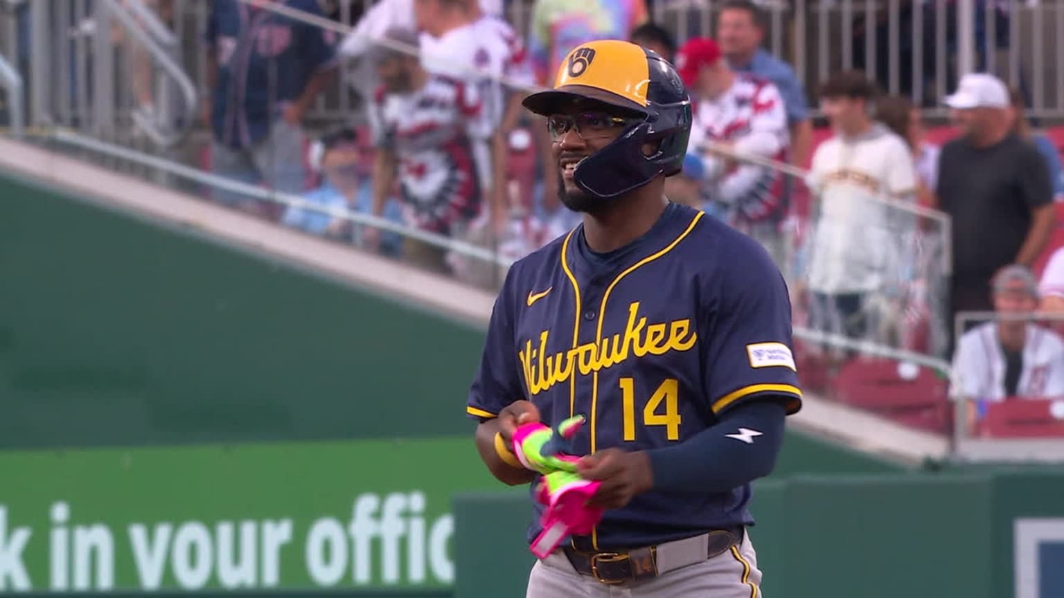 Andruw Monasterio goes 4-for-6 with three RBIs | 08/01/2025 | Milwaukee ...