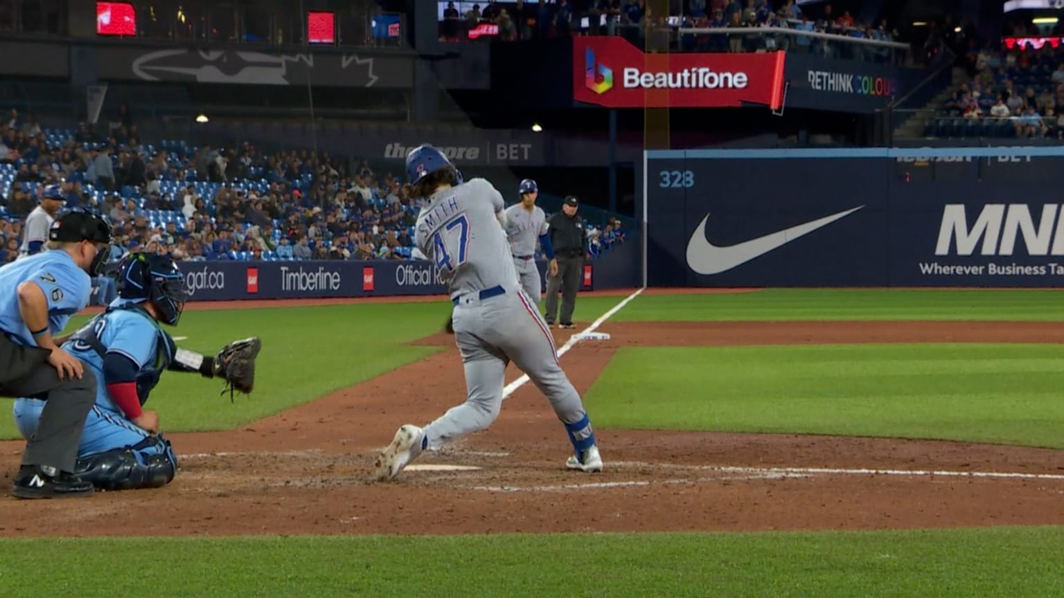 Josh H. Smith plates Nathaniel lowe on sacrifice fly | 09/14/2023 ...