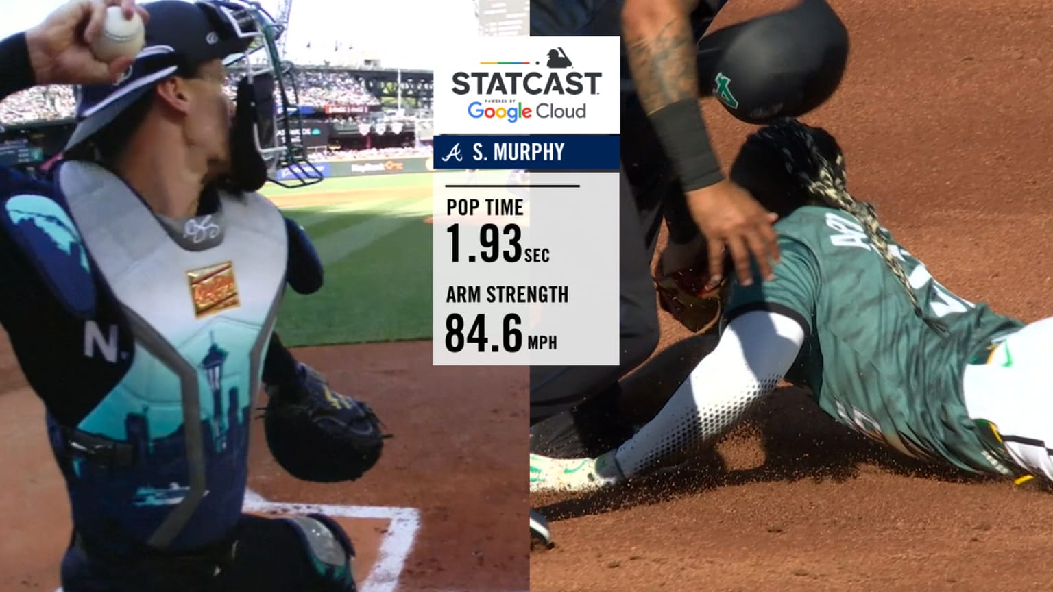 Sean Murphy blazes a 84.6 mph throw to nab Arozarena | 07/11/2023 ...