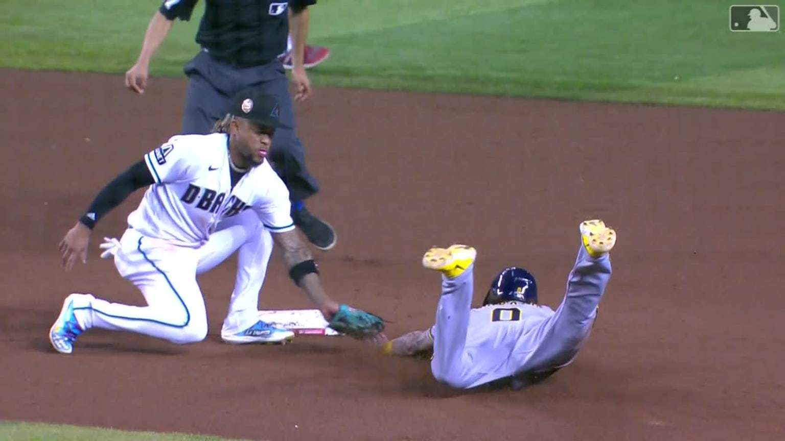 Gabriel Moreno catches Brice Turang stealing second | 04/10/2023 ...
