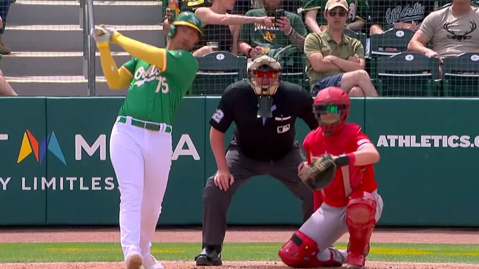 Drew Lugbauer hits an RBI double | 03/23/2024 | Athletics