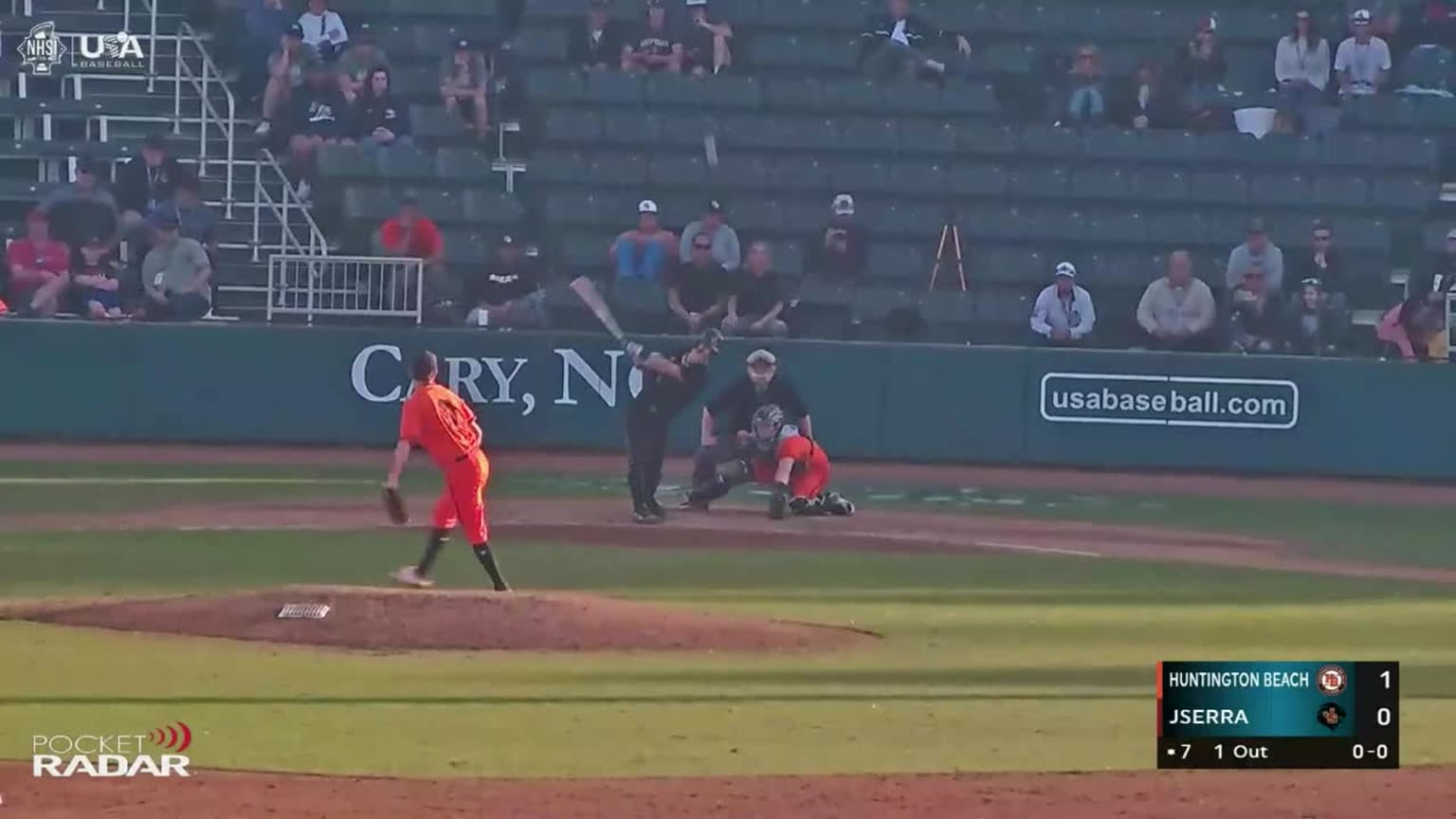 Charlie Caruso lifts a sacrifice fly to center field | 04/01/2023 | MLB.com