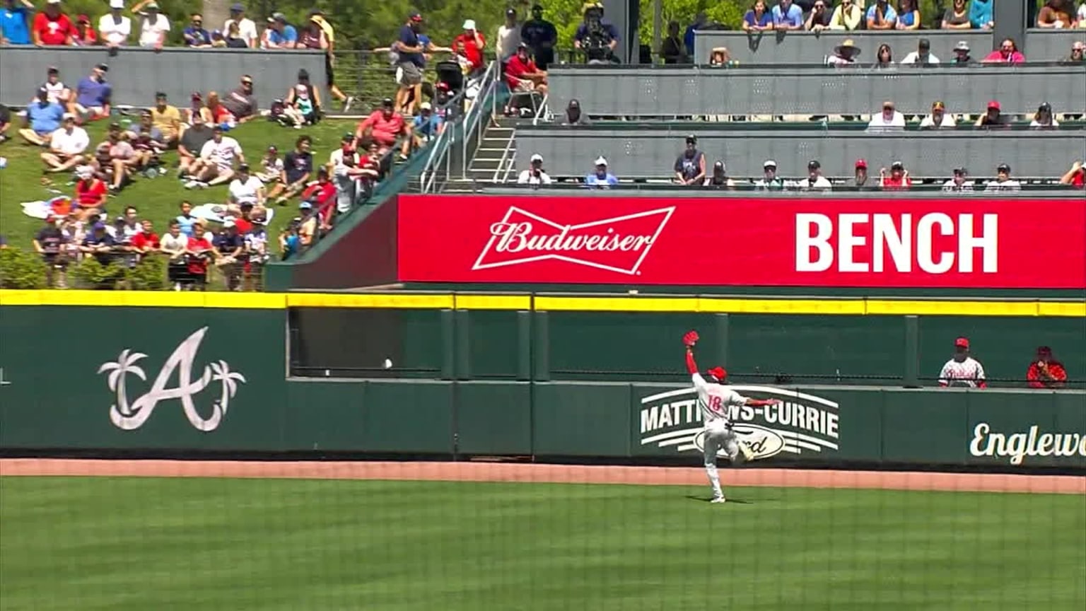 Johan Rojas' running catch | 03/20/2025 | Philadelphia Phillies
