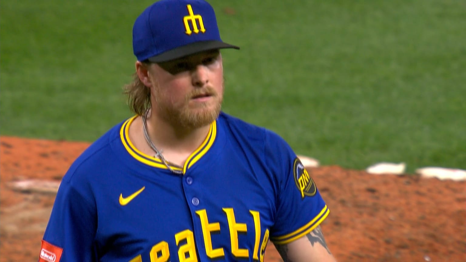 Gabe Speier poncha a Nick Kurtz. | 22/08/2025 | Los Mariners de Seattle