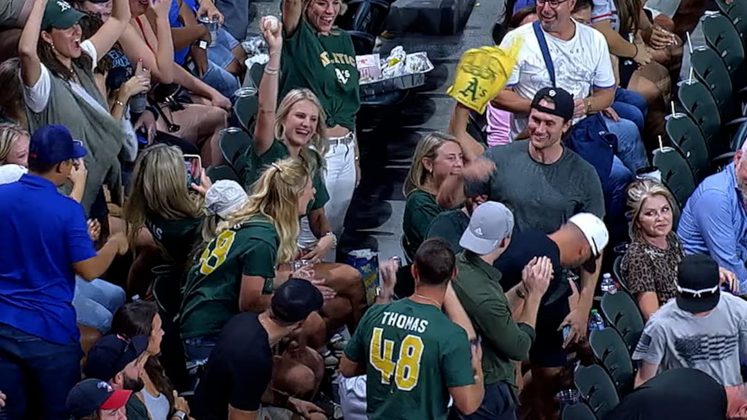 Cody Thomas fouls the ball into his own cheer section | 09/14/2022 ...