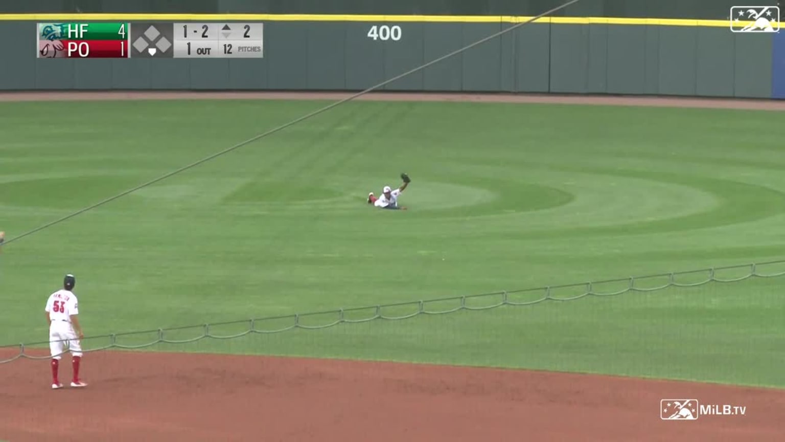 Sea Dogs' Ceddanne Rafaela dives to make catch | 08/23/2022 | Boston ...