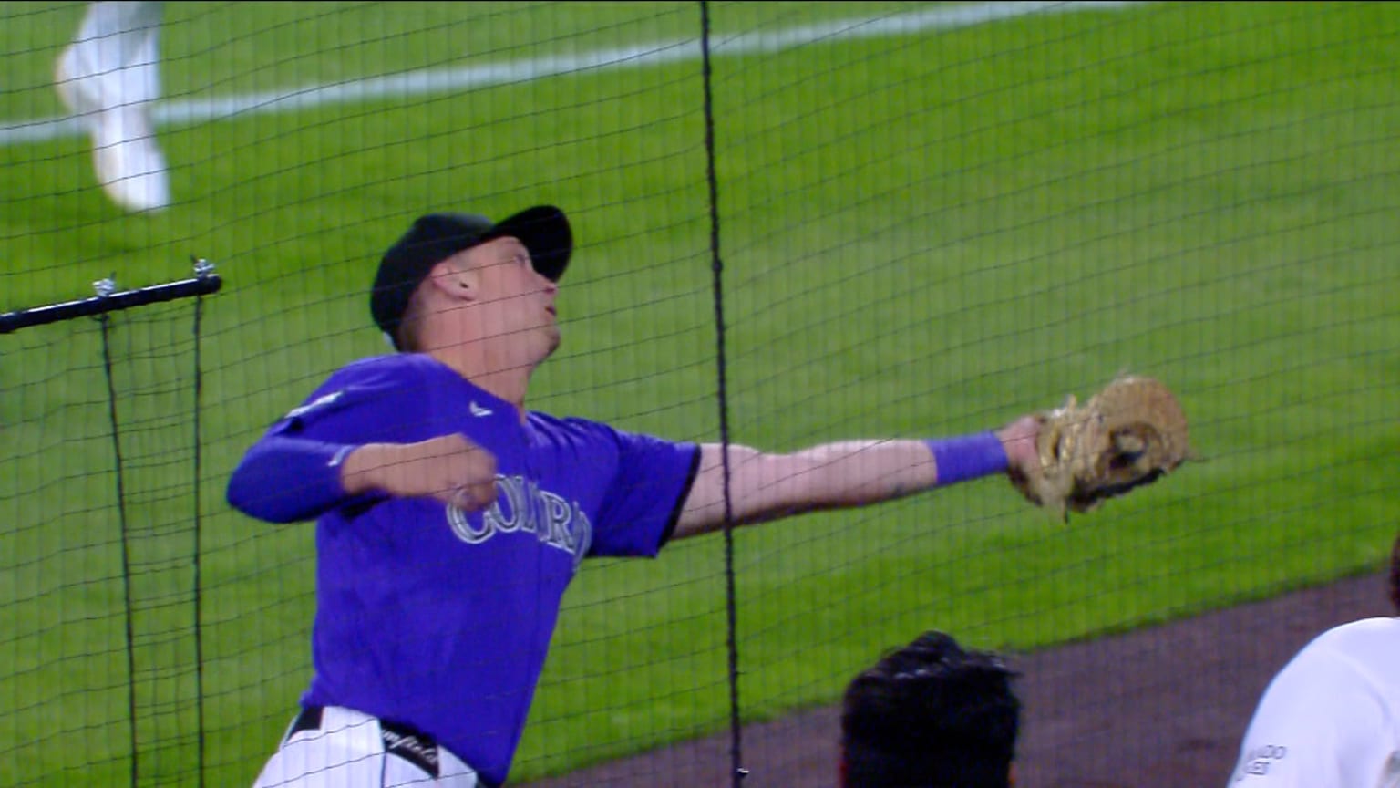 TJ Rumfield's nice over-the-shoulder grab | 04/06/2026 | Colorado Rockies