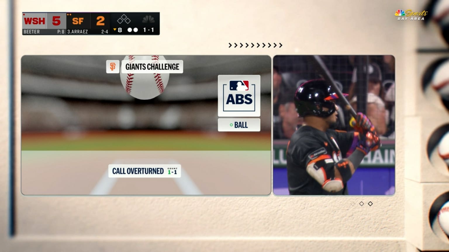 Strike 2 overturned after ABS challenge | 06/09/2026 | San Francisco Giants