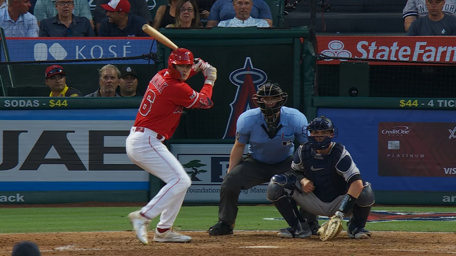 Mickey Moniak smacks an RBI single, scoring Ohtani | 07/18/2023 | Los ...