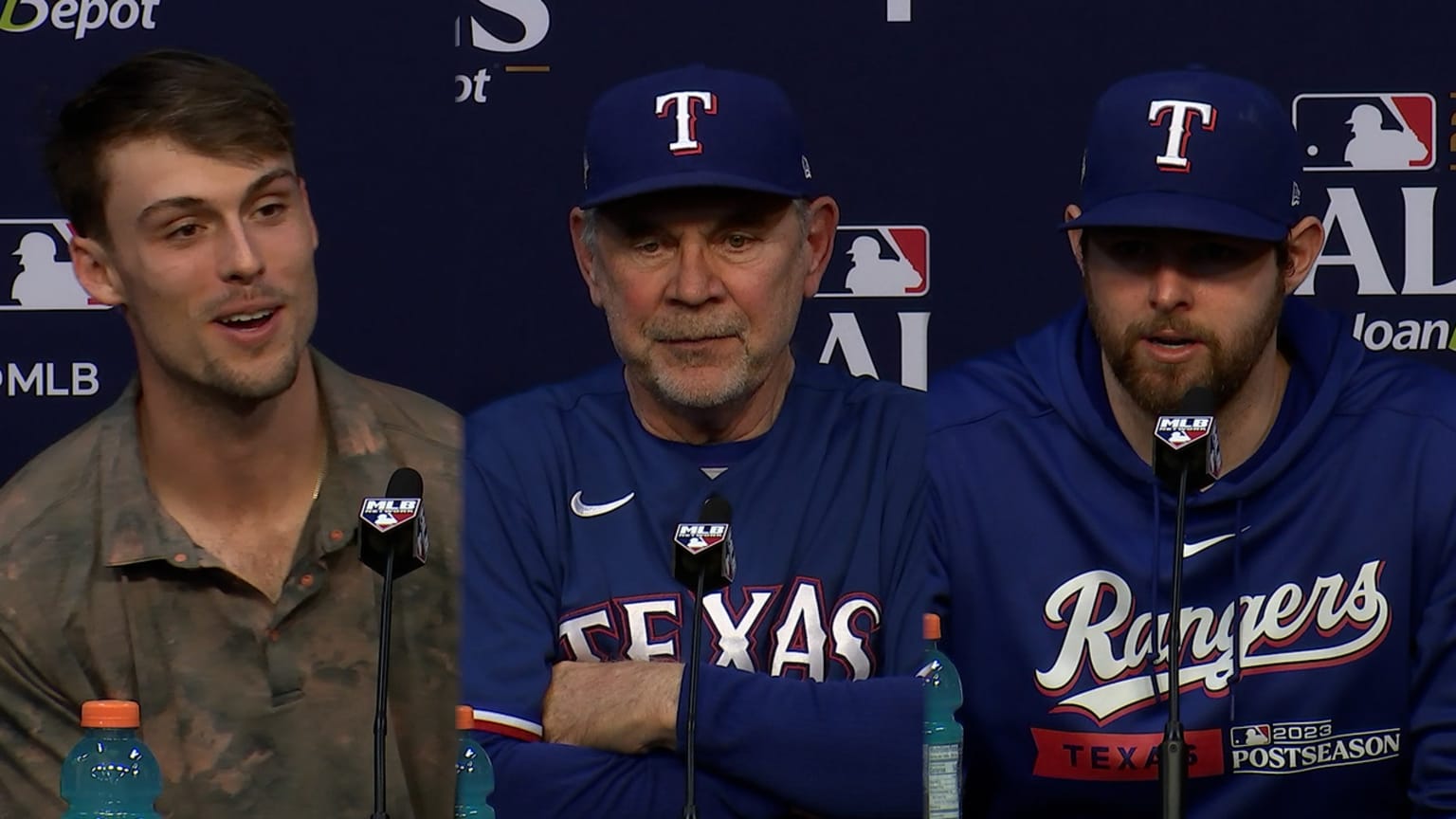 The Rangers discuss their 2-0 Game 1 ALCS win | 10/15/2023 | Texas Rangers