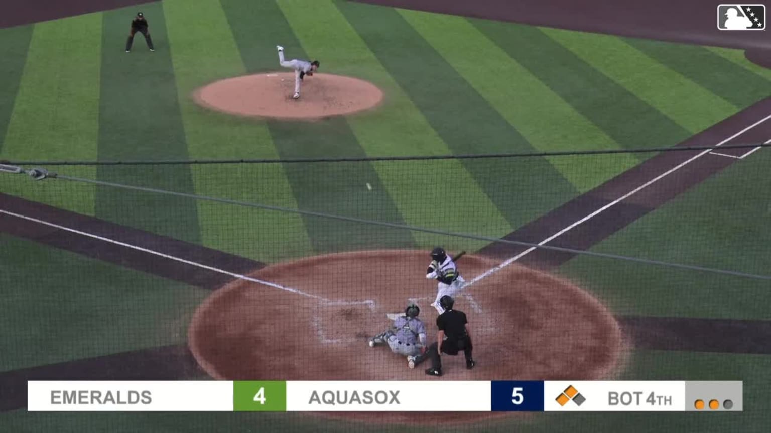 Felnin Celesten doubles (12) on a line drive to right fielder Trevor ...