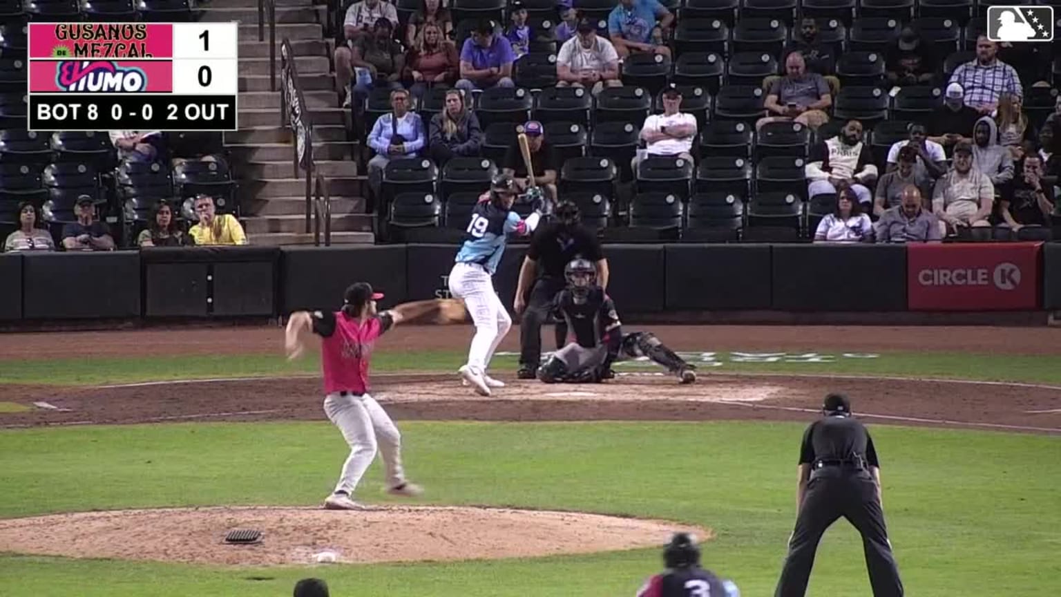 George Wolkow homers (8) on a fly ball to right field. Ely Brown scores ...
