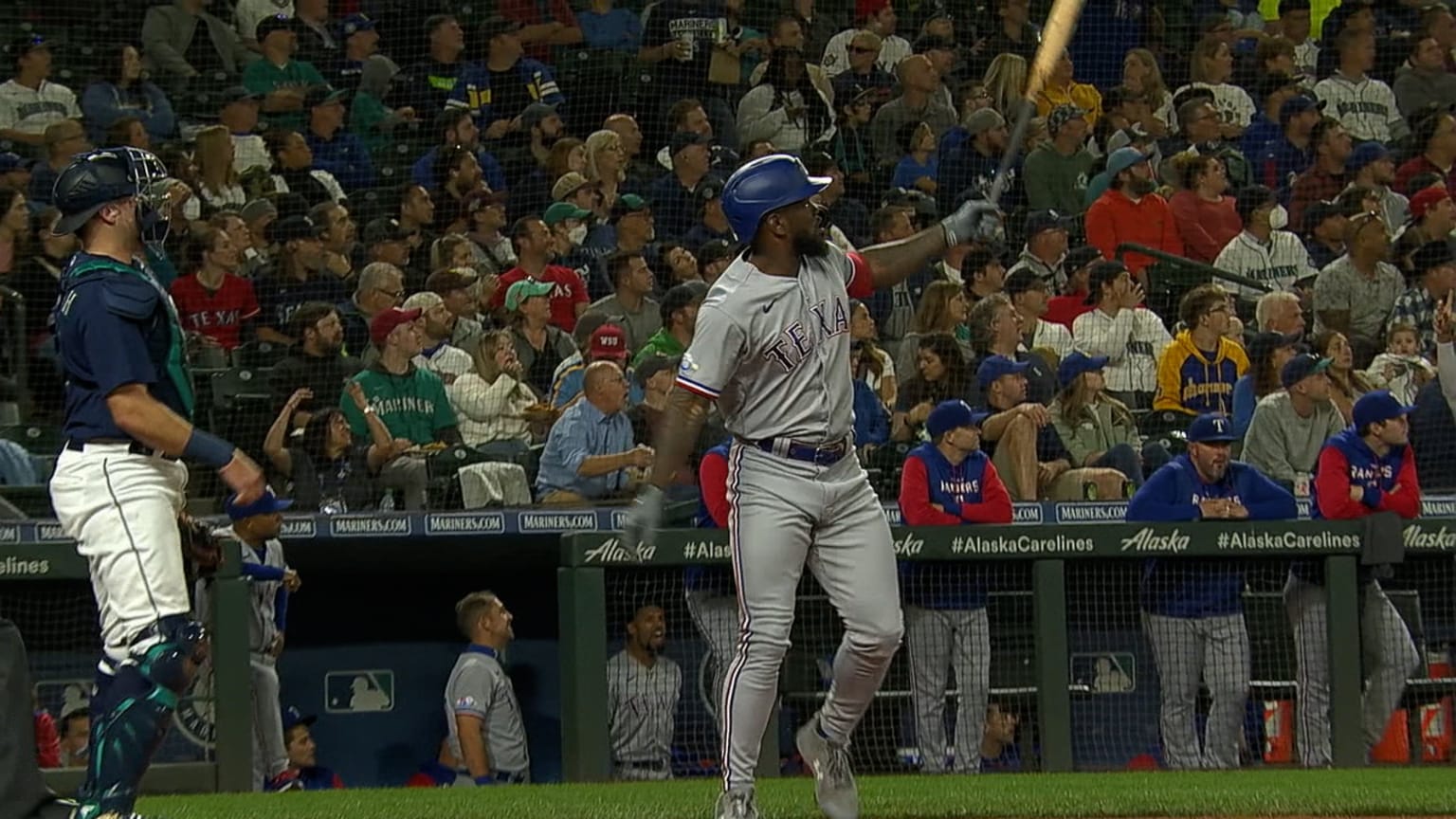 Adolis García hits a solo home run to left field | 09/29/2022 | MLB.com