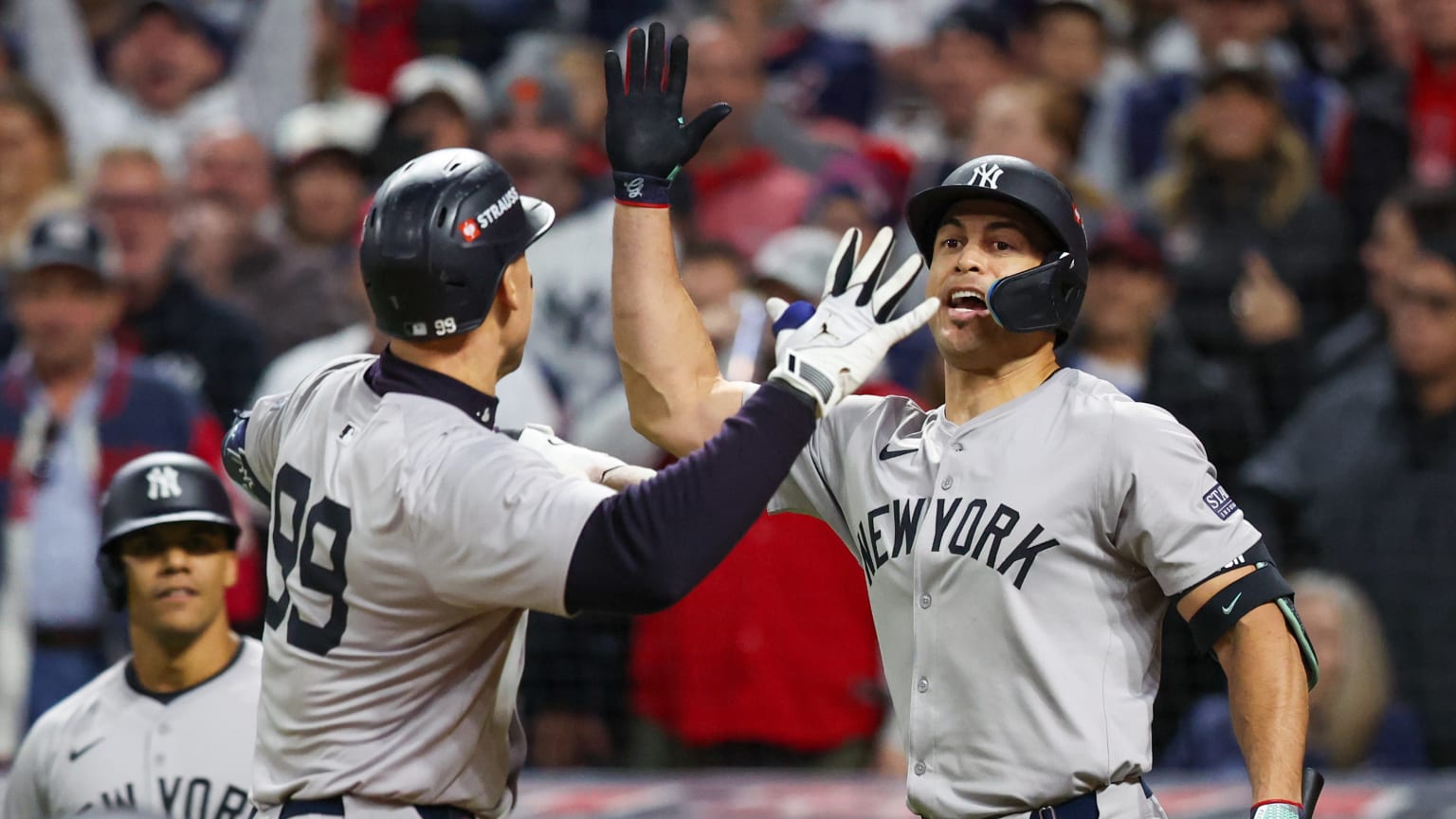 Radio call of Giancarlo Stanton's go-ahead home run | 10/17/2024 ...