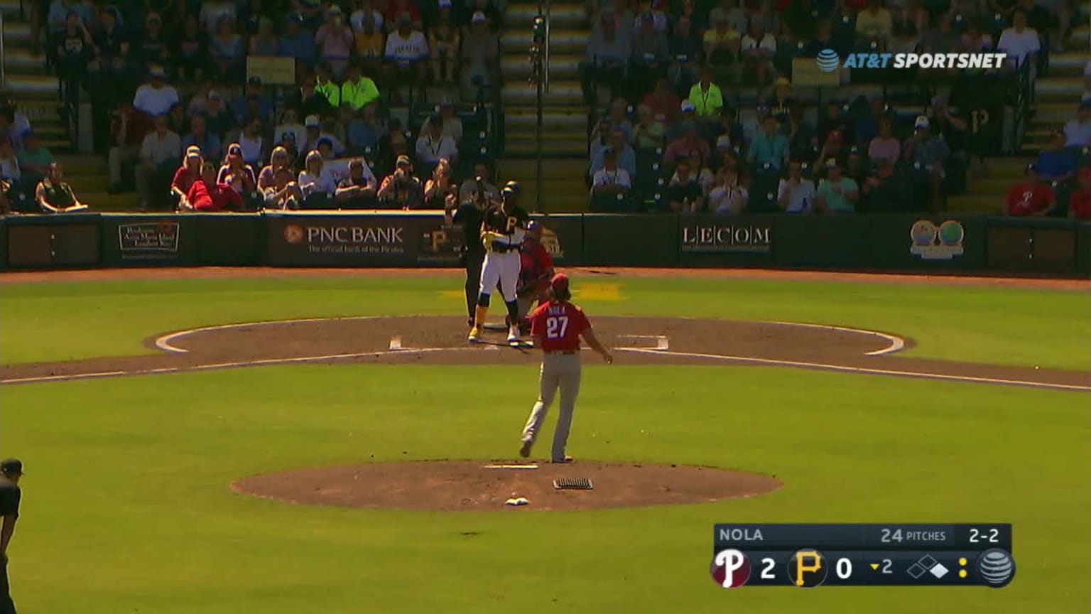 Aaron Nola strikes out one in his spring debut | 02/27/2023 ...