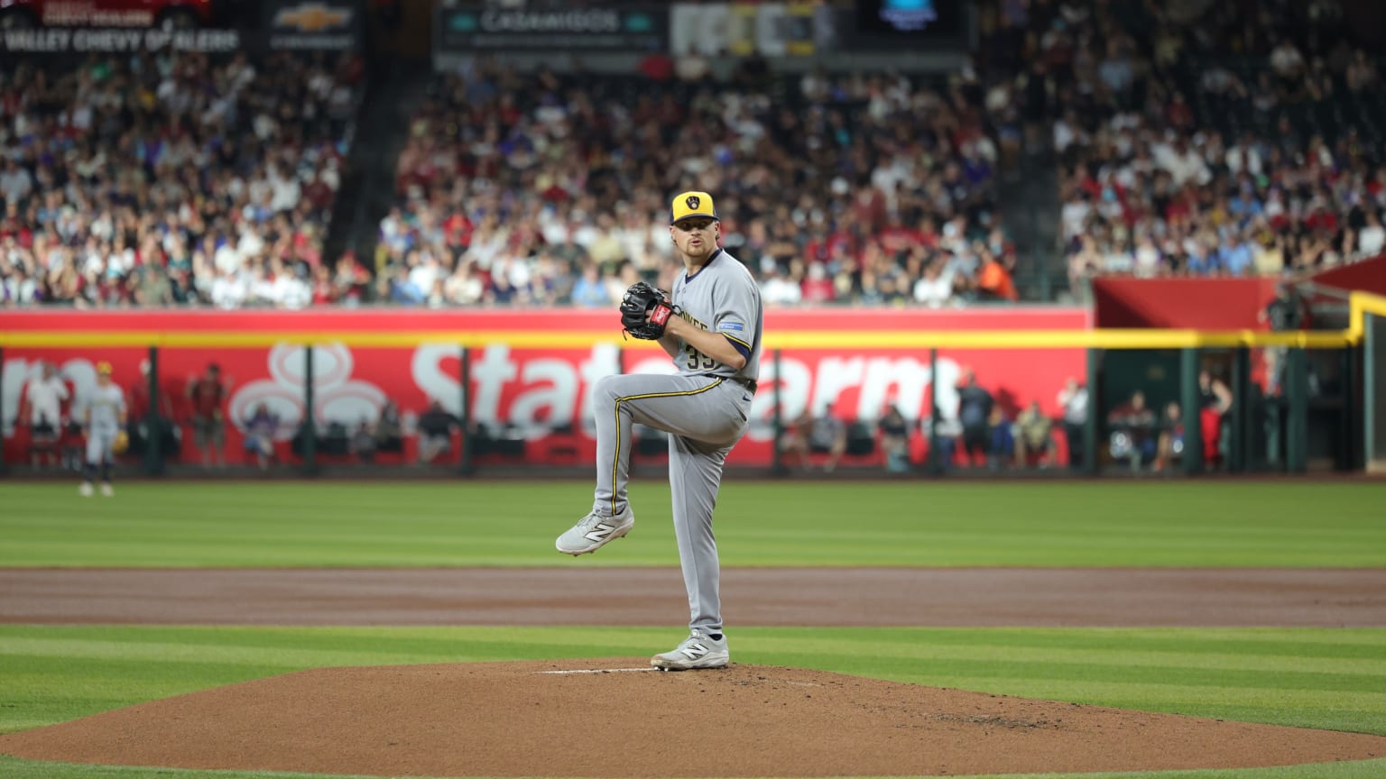 Chad Patrick K's Garrett Hampson looking | 04/12/2025 | Milwaukee Brewers