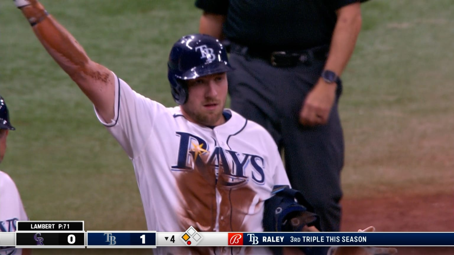 Luke Raley hits a triple off the wall in left-center | 08/24/2023 ...
