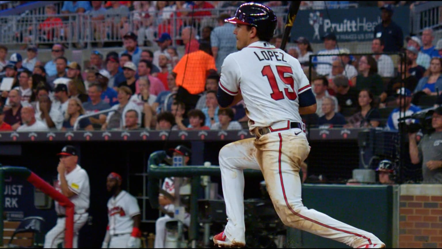 Nicky Lopez knocks an RBI single to right-center | 08/14/2023 | Atlanta ...