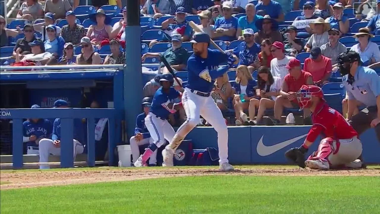 Nathan Lukes rips RBI triple down the line | 03/27/2023 | Toronto Blue Jays