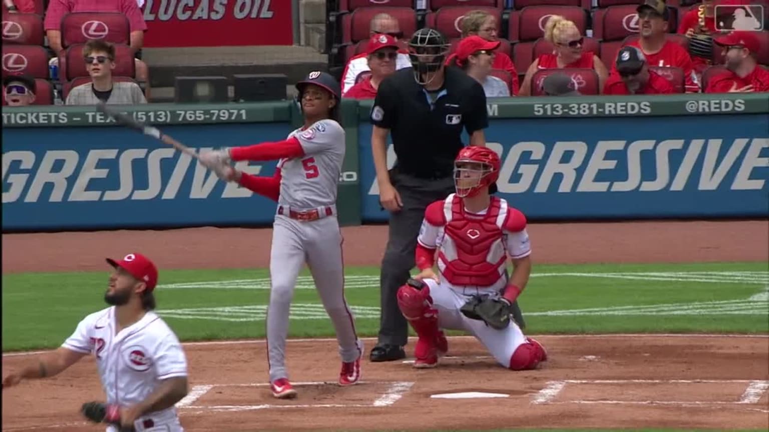 CJ Abrams tallied four hits against the Reds | 08/06/2023 | Washington ...