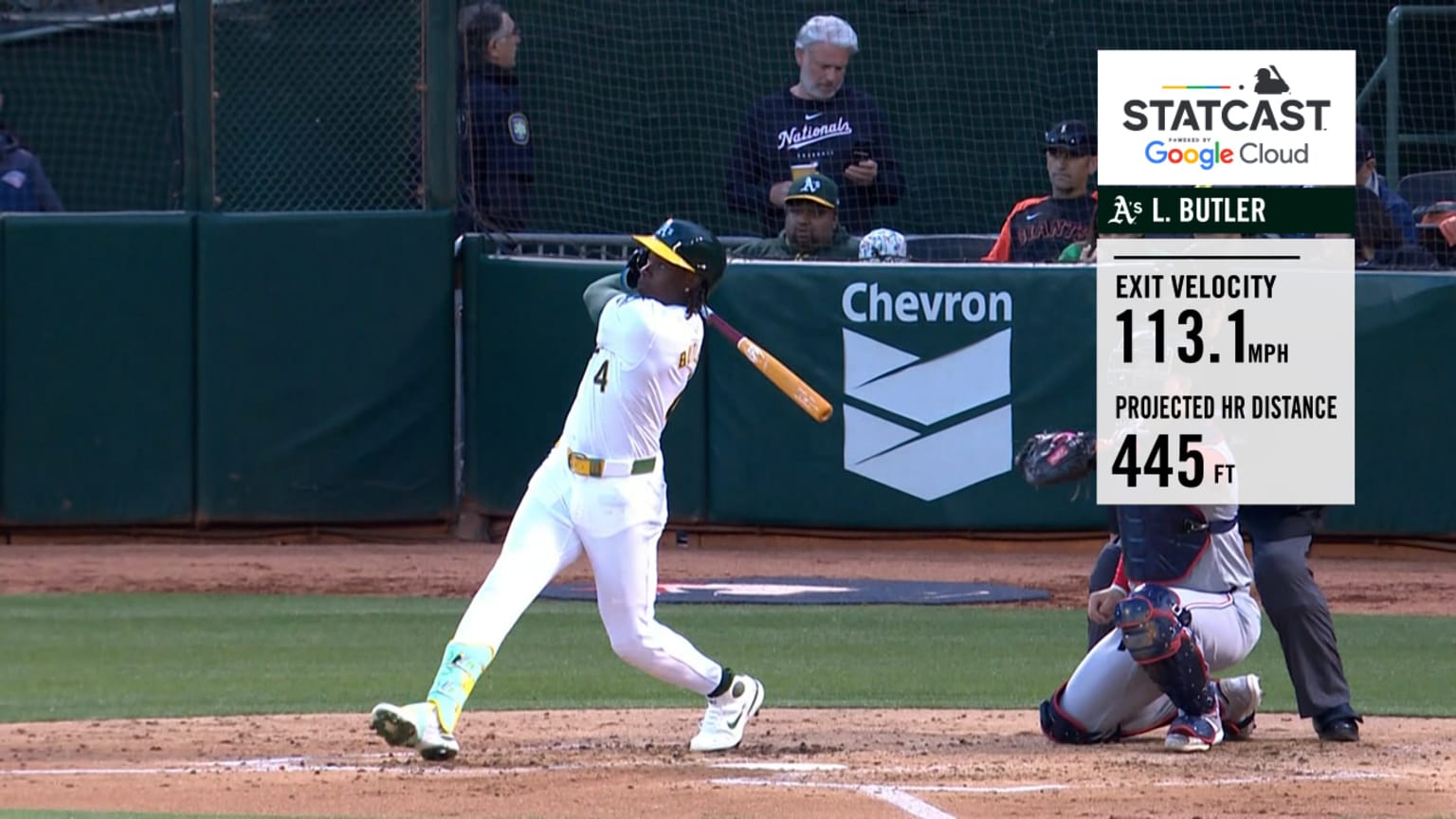 Lawrence Butler crushes a 445-foot home run | 04/12/2024 | MLB.com