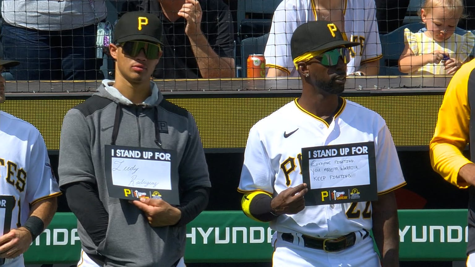 Pirates and Cubs salute Stand Up To Cancer | 08/27/2023 | Pittsburgh ...