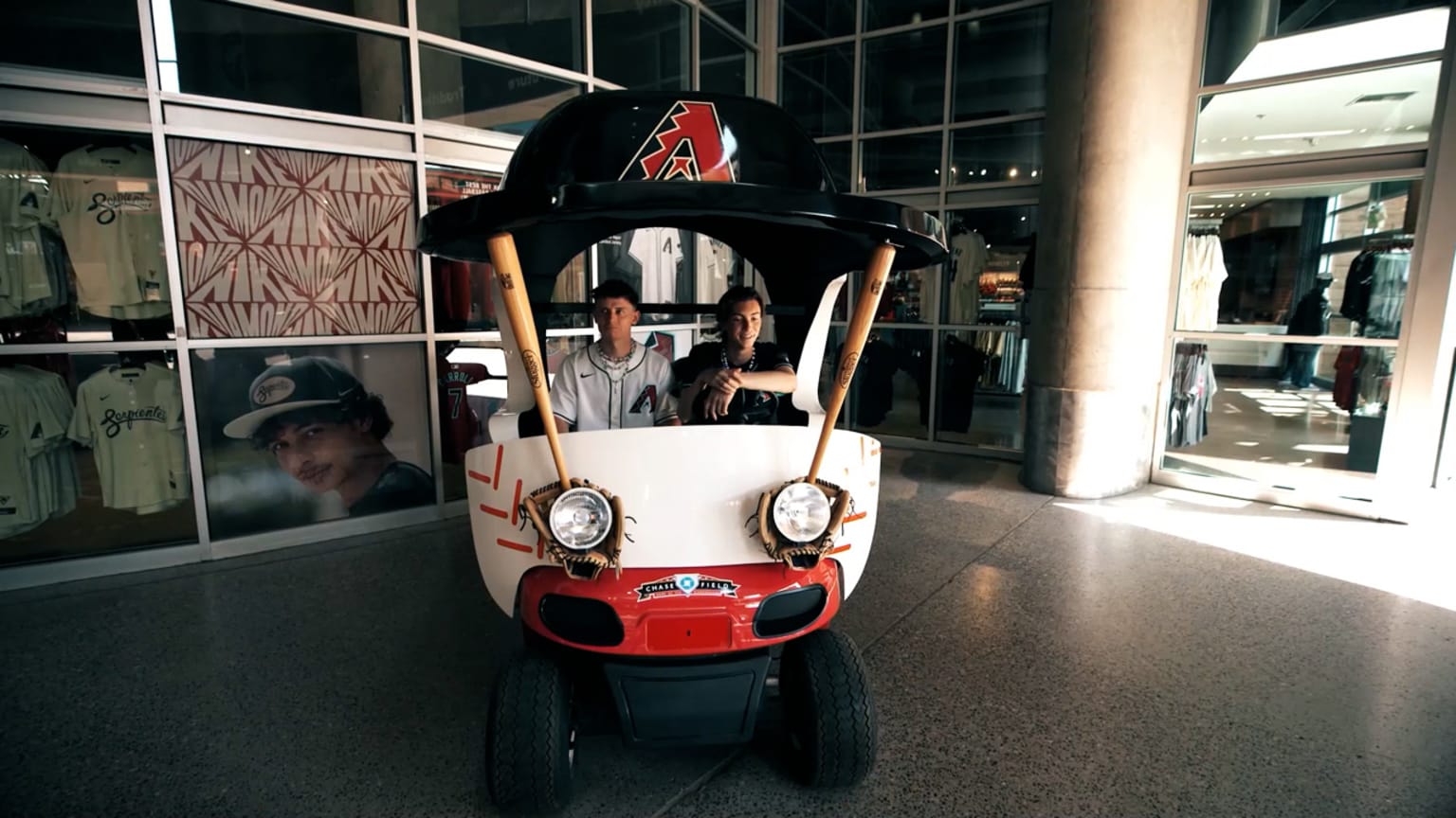 Bat Boys hop in the D-backs golf cart | 09/20/2024 | Arizona Diamondbacks