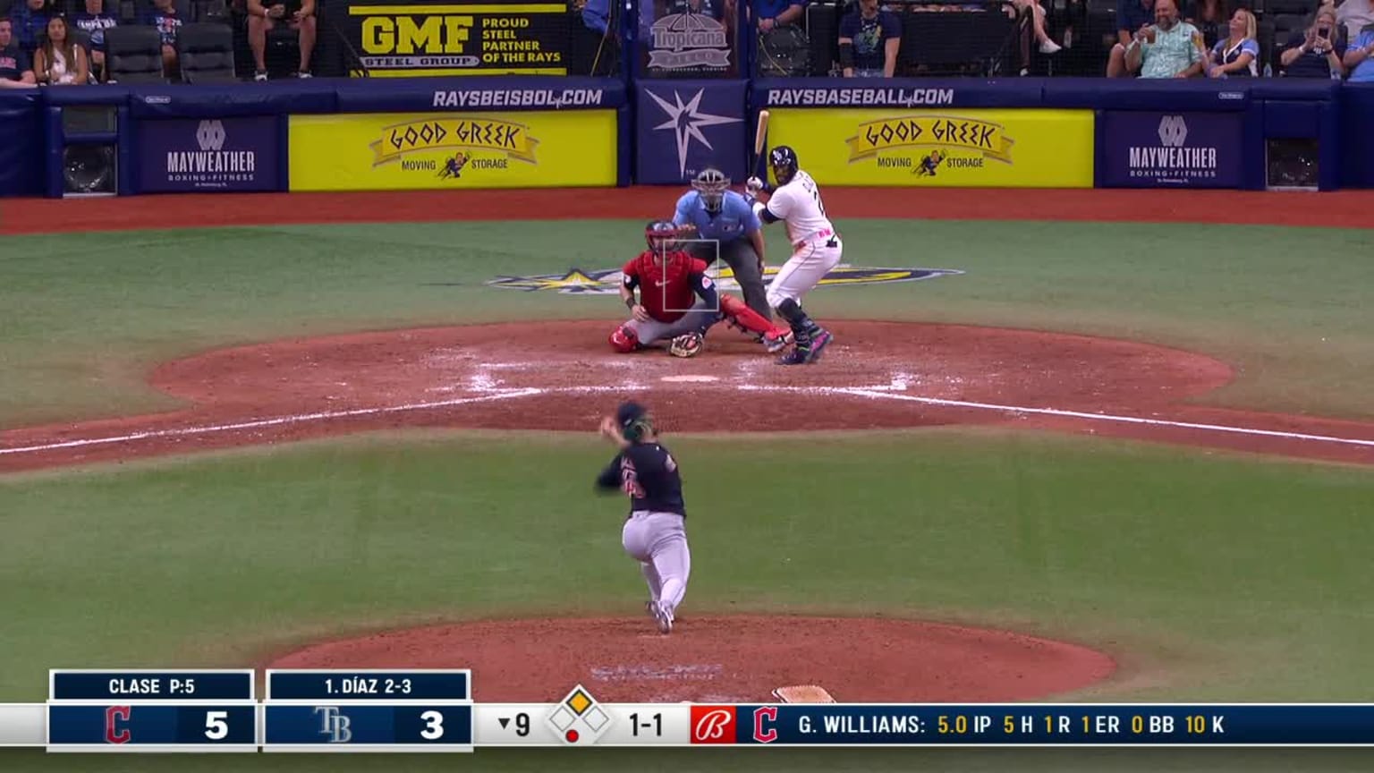 Yandy Díaz hits an RBI double in the 9th inning | 08/12/2023 | Tampa ...