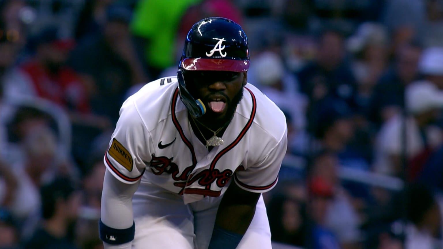 Michael Harris II laces a triple down right field | 07/19/2023 ...
