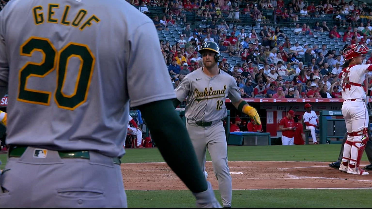 Tyler Nevin's RBI hit-by-pitch | 06/25/2024 | Athletics