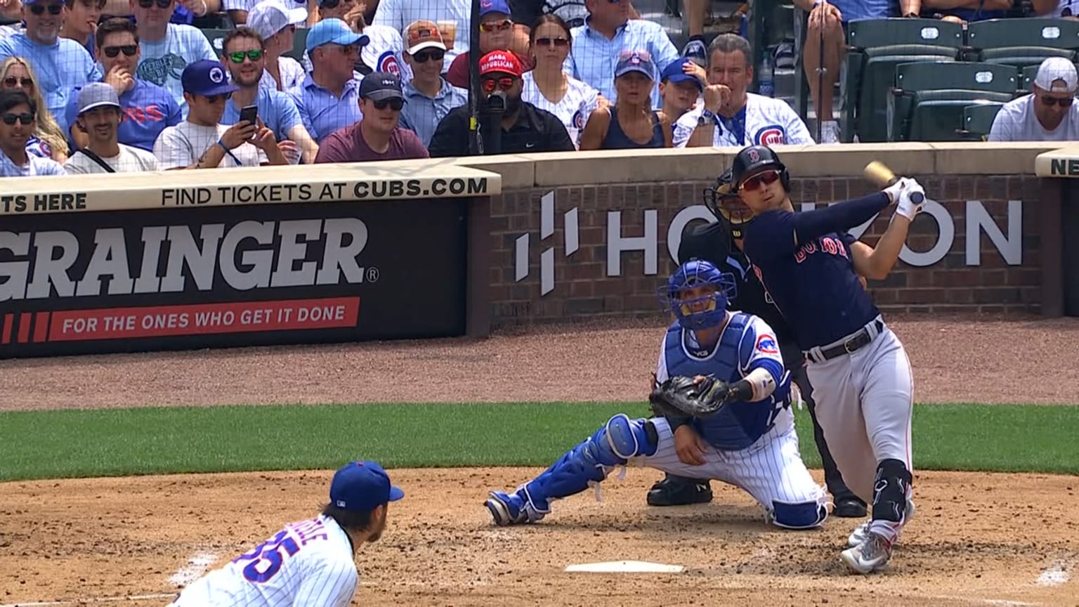 Rob Refsnyder lines an RBI single to left field | 07/16/2023 | Boston ...