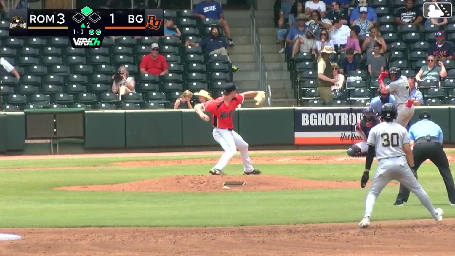 John Gil singles on a line drive to left fielder Marshall Toole. Tate ...