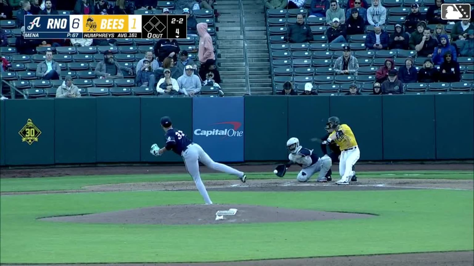 Cristian Mena collects his seventh strikeout | 04/18/2024 | Arizona ...