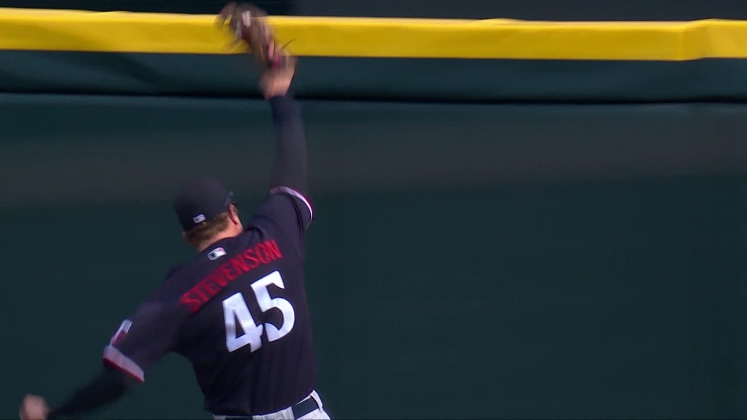 Andrew Stevenson leaps at the wall for awesome grab | 09/17/2023 ...