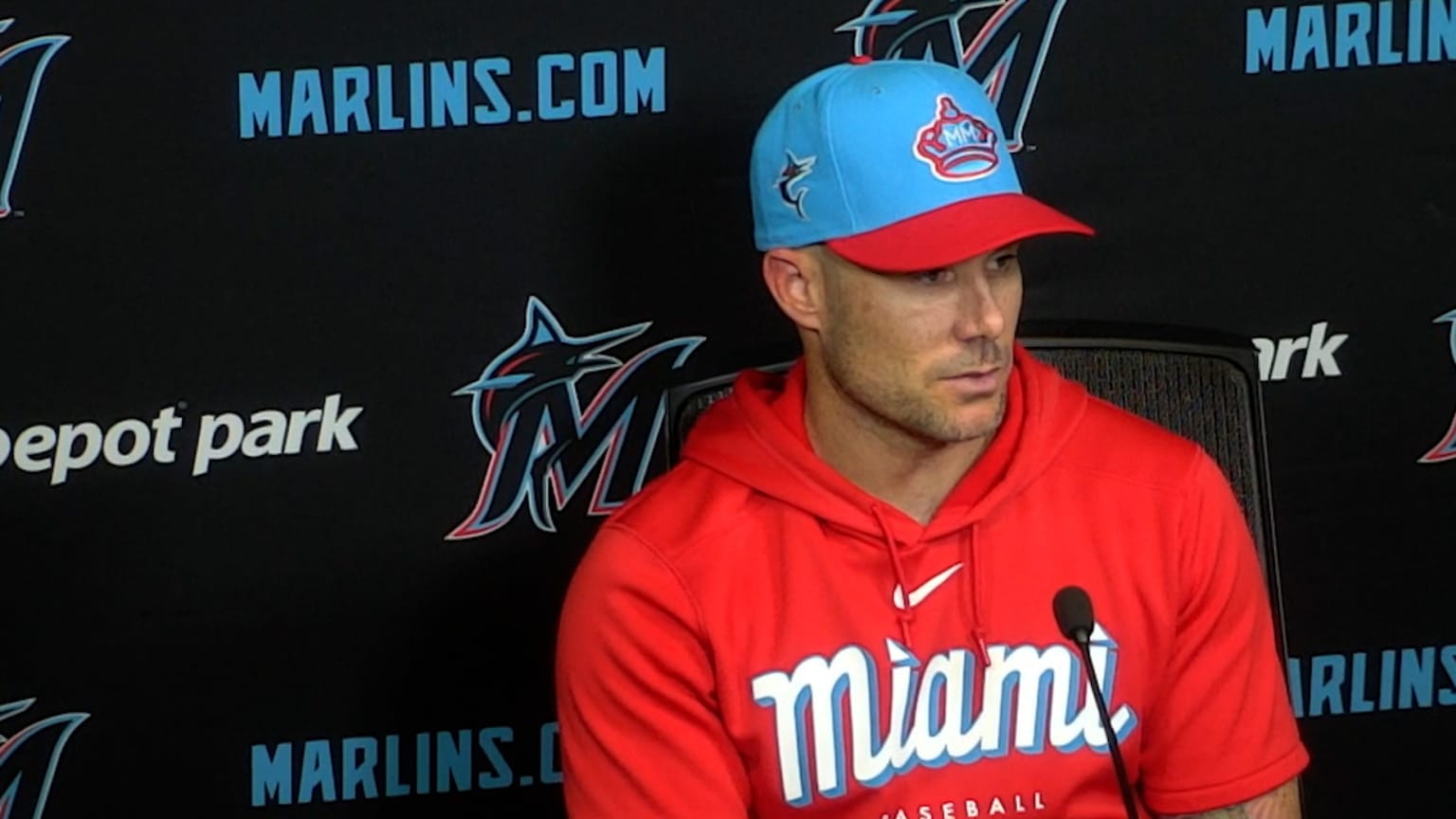 Skip Schumaker talks about the Marlins' 7-6 win | 04/29/2023 | Miami ...