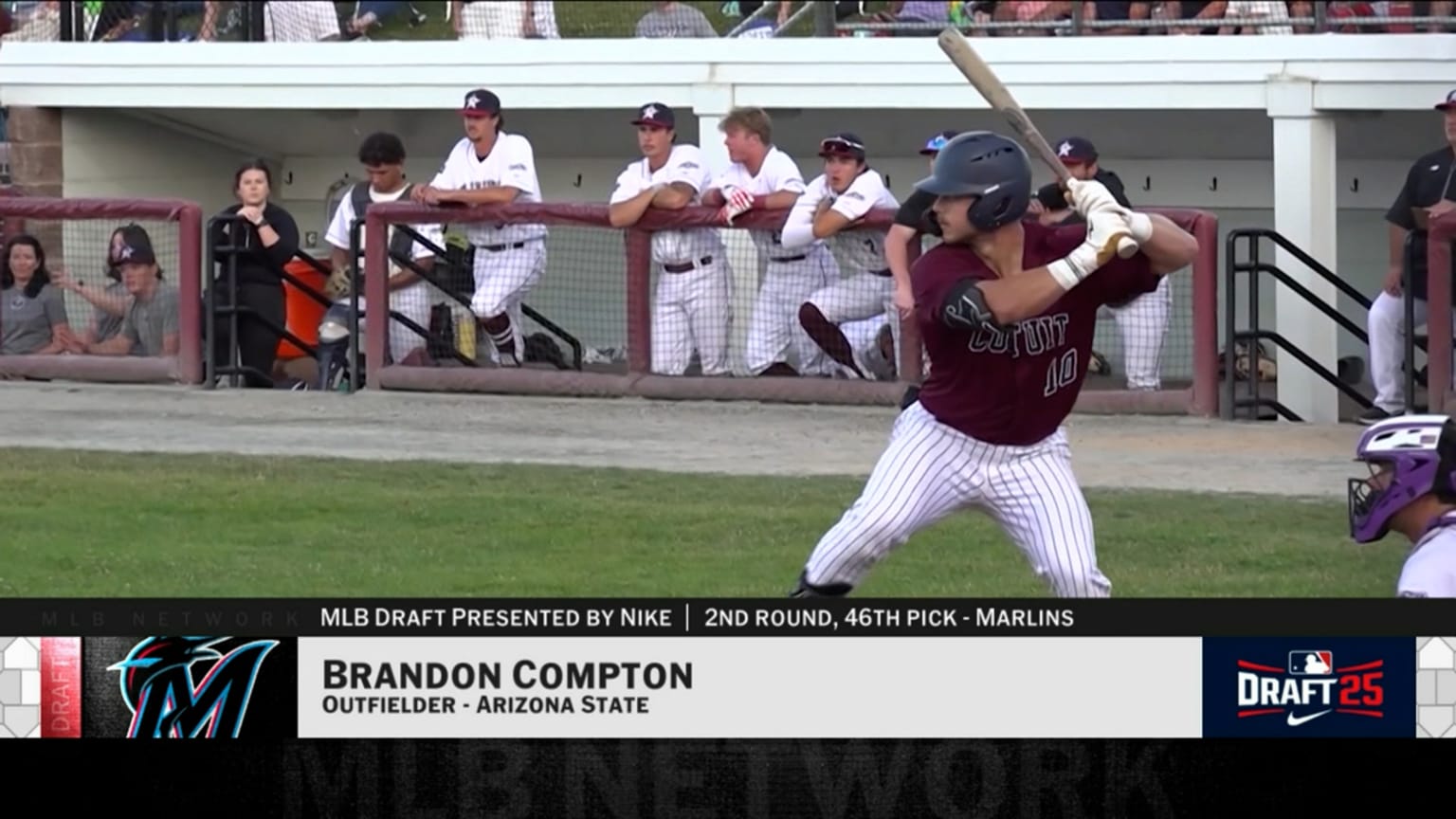 Draft 2025: Marlins select OF Brandon Compton No. 46 | 07/14/2025 | MLB.com