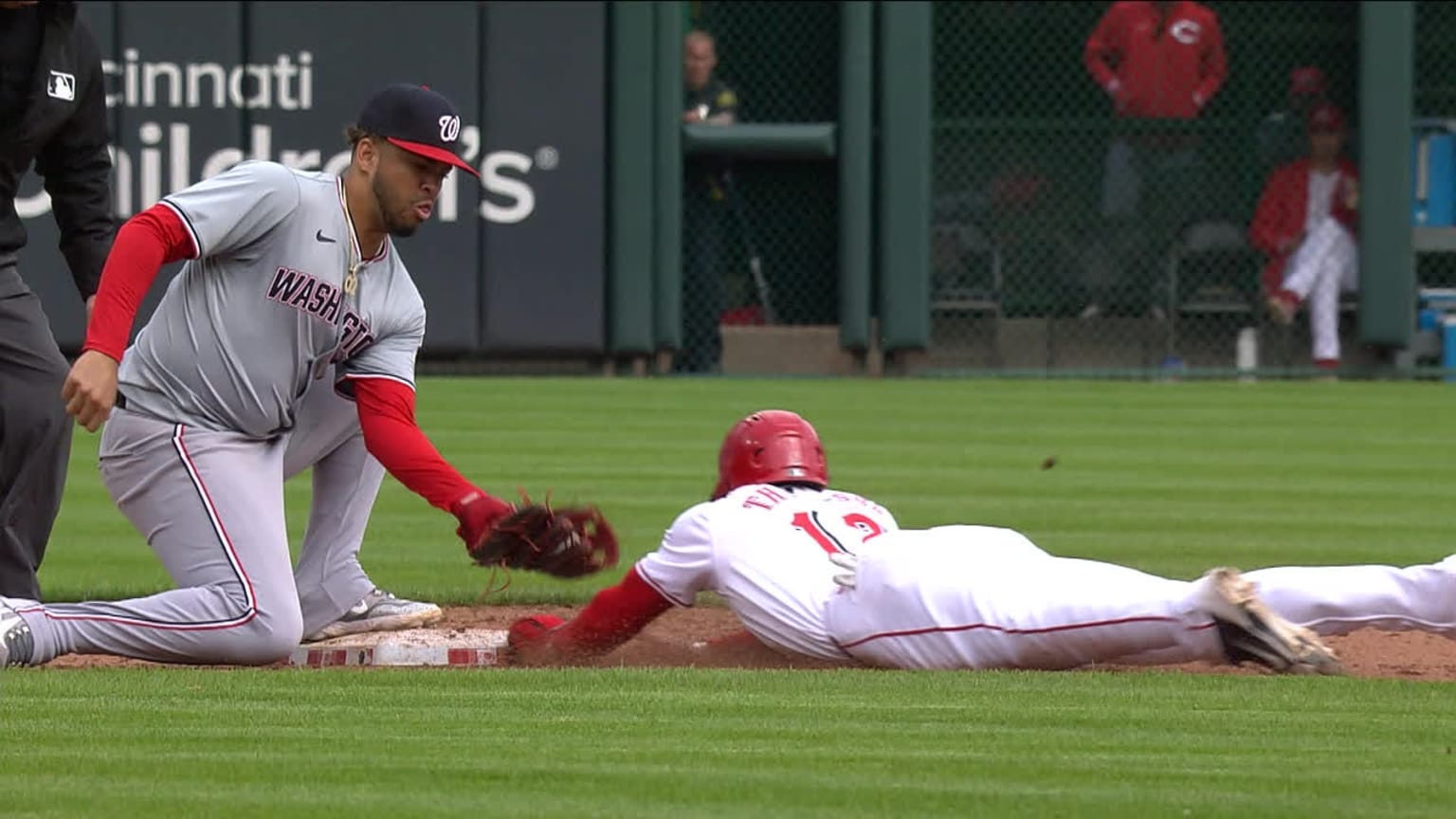 Bubba Thompson steals second base following review | 03/31/2024 ...