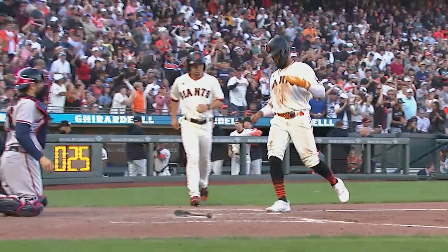 Luis Matos scores on a walk in the 5th inning | 08/27/2023 | San ...